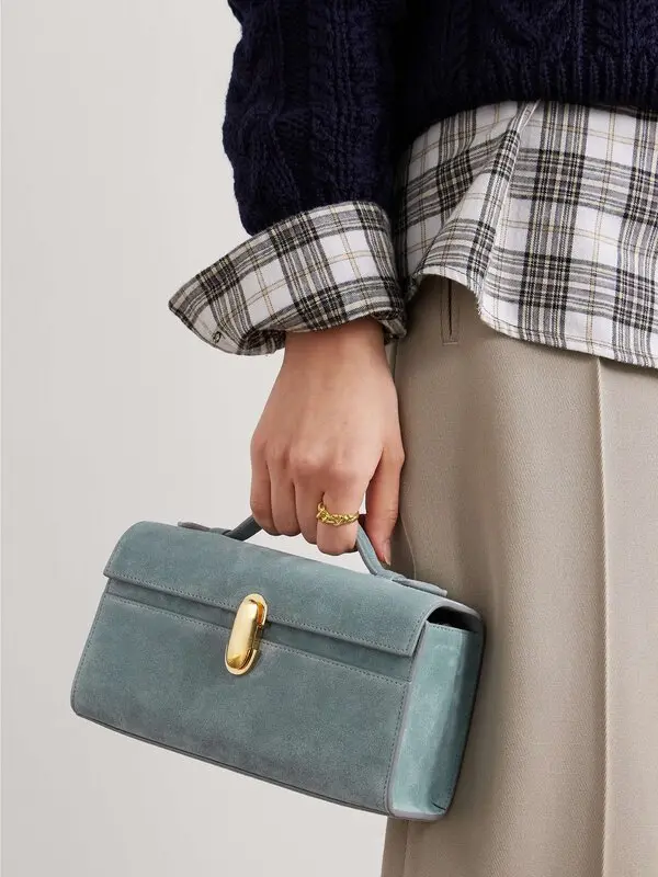 Savette Symmetry Pochette Suede Tote