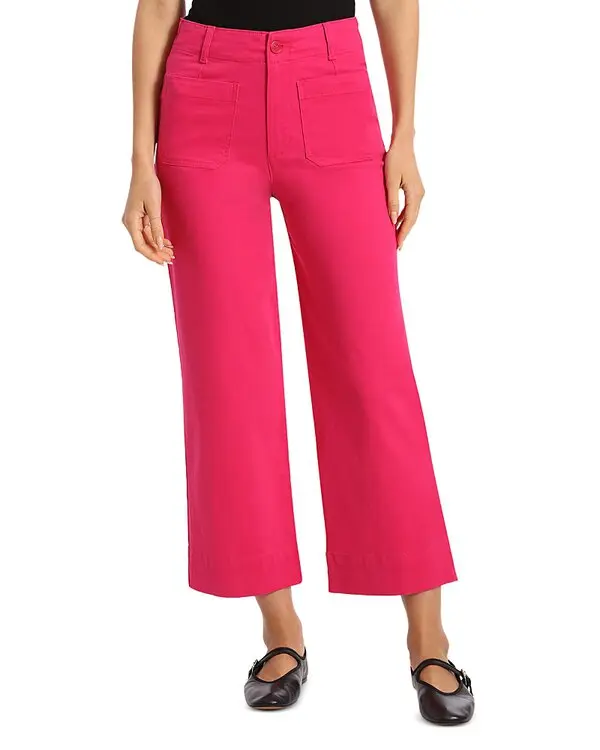 Bagatelle High-rise Cropped Pants With Patch Pockets - Pink Peacock