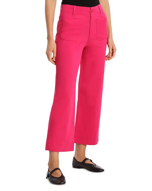 Bagatelle High-rise Cropped Pants With Patch Pockets - Pink Peacock