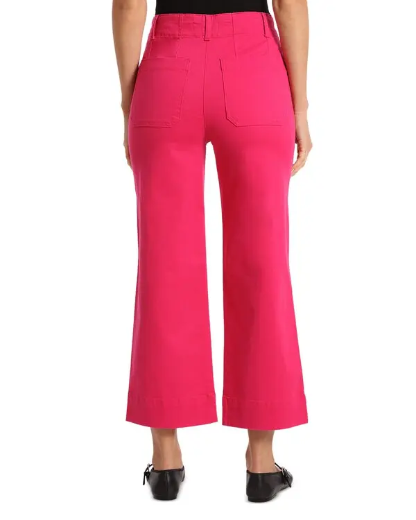 Bagatelle High-rise Cropped Pants With Patch Pockets - Pink Peacock