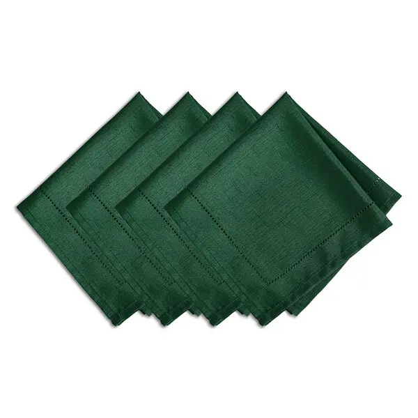 ELRENE HOME FASHIONS Alison Hemstitch Napkin, Set Of 4 - Green