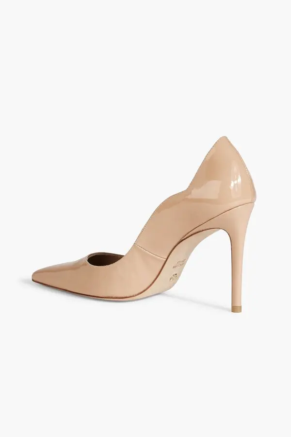 STUART WEITZMAN 100 Scalloped Patent-leather Pumps