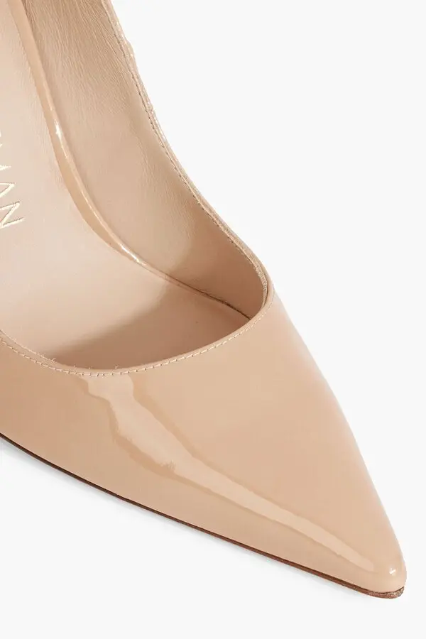 STUART WEITZMAN 100 Scalloped Patent-leather Pumps