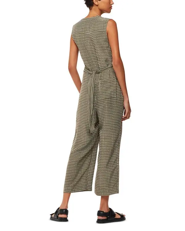 Whistles Oval Spot Remmie Jumpsuit - Khaki/mulit