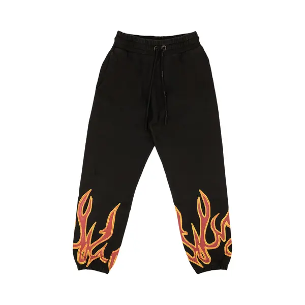Palm Angels Gd Graffiti Flames Sweatpants /red - Black