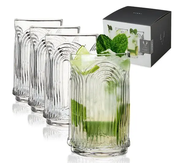VISKI Beau Highball Glasses Set Of 4 - One-color
