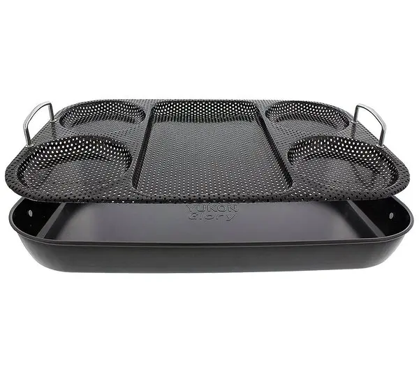 YUKON GLORY Premium Bbq Serving Tray Basket, Se Rve Hot Dogs - One-color