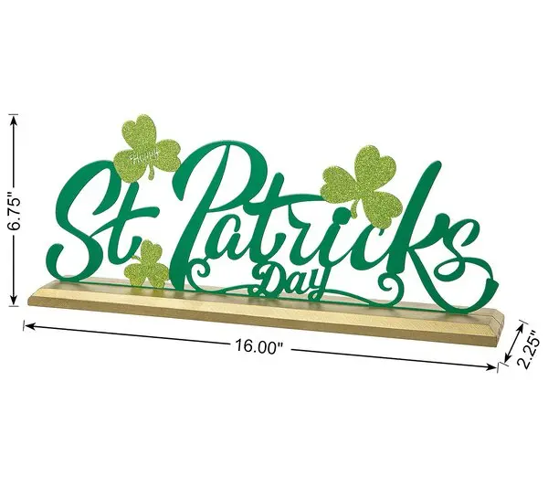 GLITZHOME 16' Lucky St.patrick's Metal Table To Pper