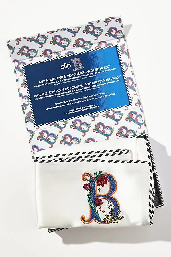 Slip Slk Ntal Collecton Queen Pllowcase - B