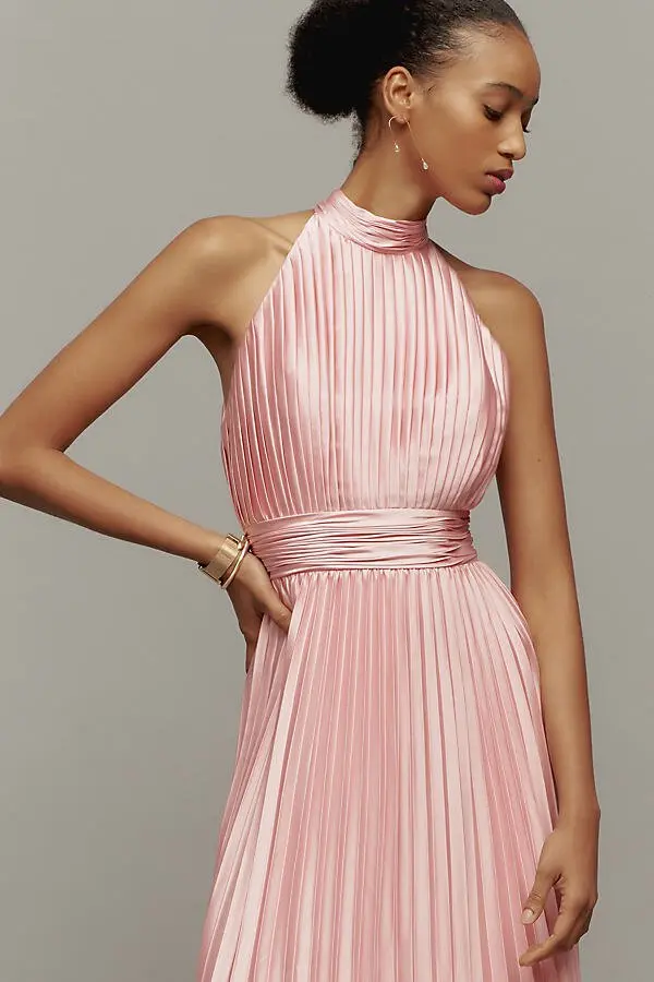 bella dahl open back halter dress Susana Monaco Halter Low Back Maxi Dress main image 0