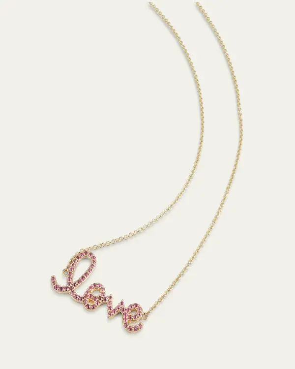 SYDNEY EVAN 14k Gold Love Script Necklace