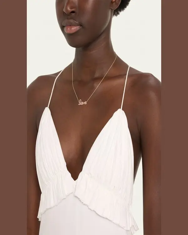 SYDNEY EVAN 14k Gold Love Script Necklace