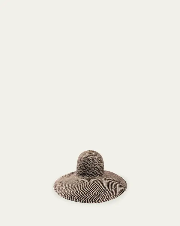 BARBISIO Amos Patterned Wide-brim Hat