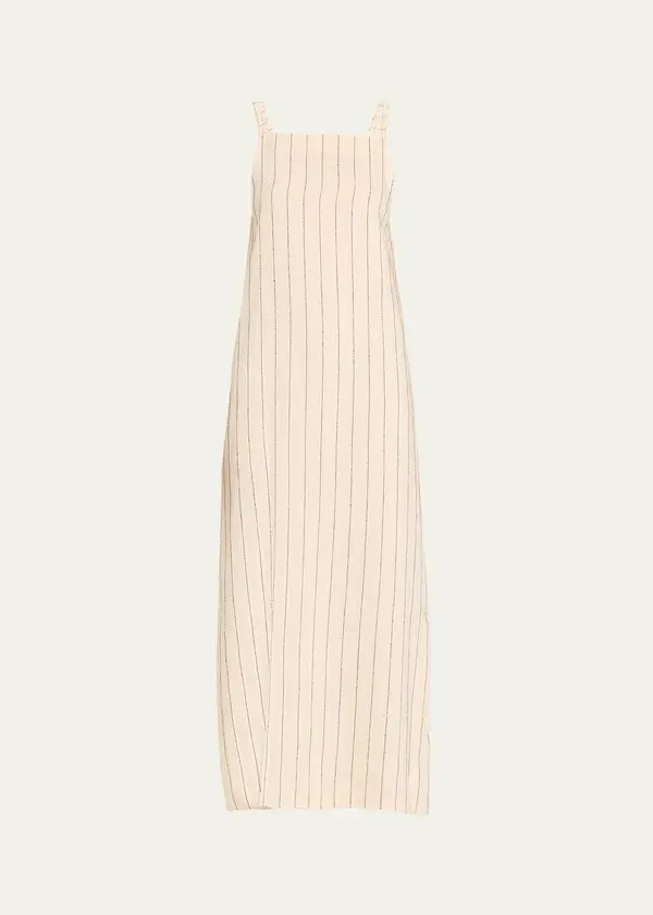 LOULOU STUDIO Etta Stripe Midi Linen Dress