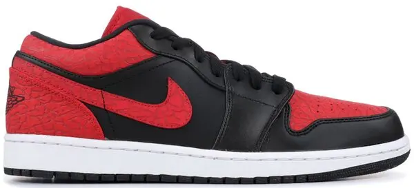 JORDAN 1 Low Top Sneakers - Black/gym Red/white