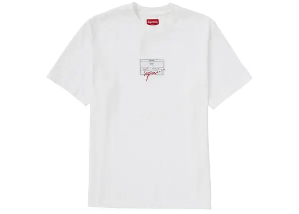 Supreme Signature Label Short Sleeve Top - White