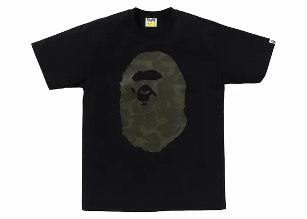 A BATHING APE Asia Camo Big Ape Head Tee Shirt - Black