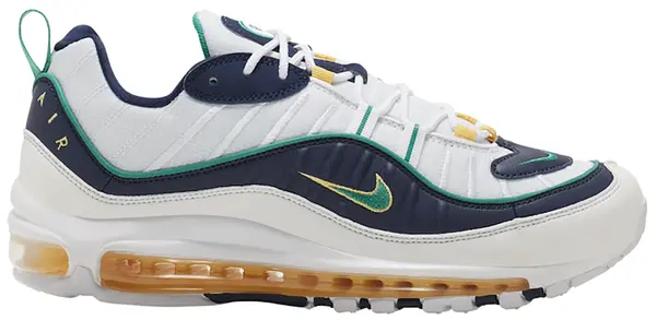 Nike Max 98 Mighty Ducks Sneakers - White/midnight Navyone-colortopaz Goldone-colorneptune Green