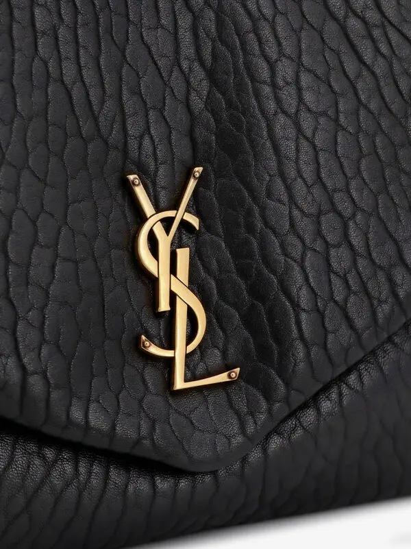 Saint Laurent Calypso Hammered Leather Shoulder Bag