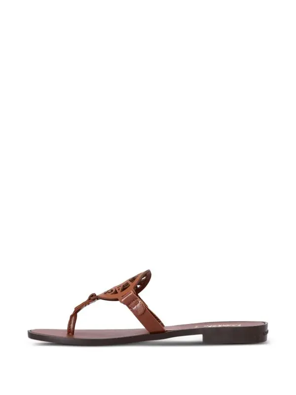 Karl Lagerfeld Skoot Ii Logo Cut-out Slides - Brown