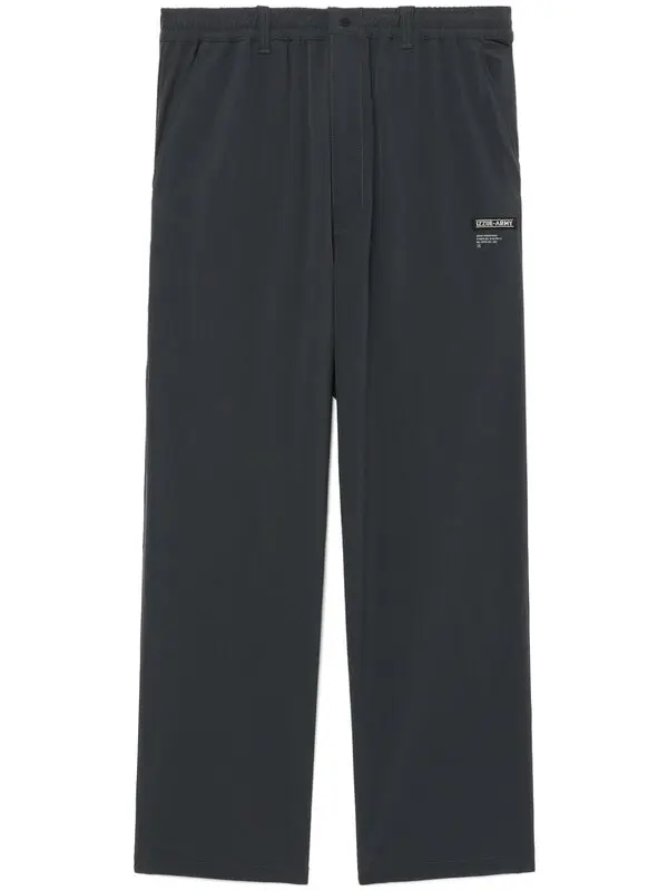 Izzue Logo Appliquéd Trousers - Grey