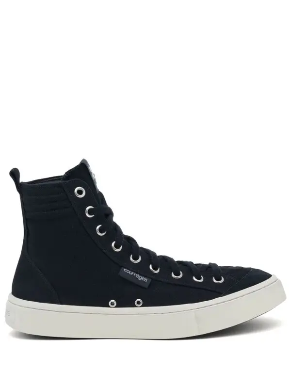 COURREGES Canvas 01 High-top Sneakers - Black