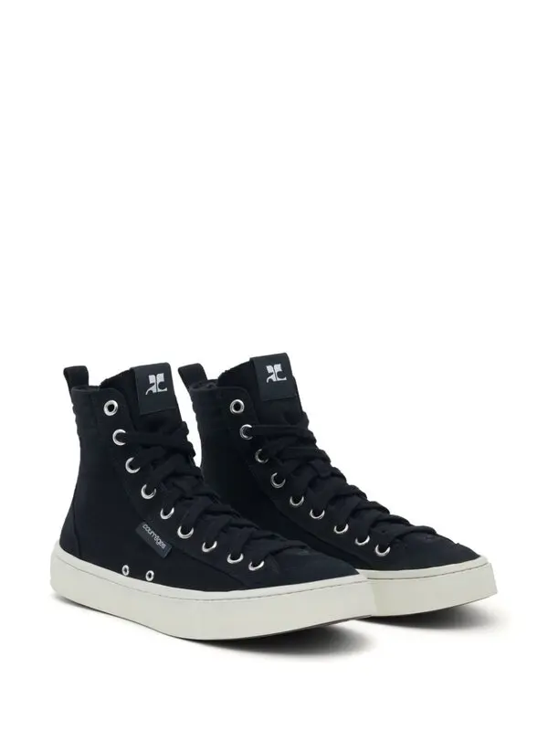 COURREGES Canvas 01 High-top Sneakers - Black