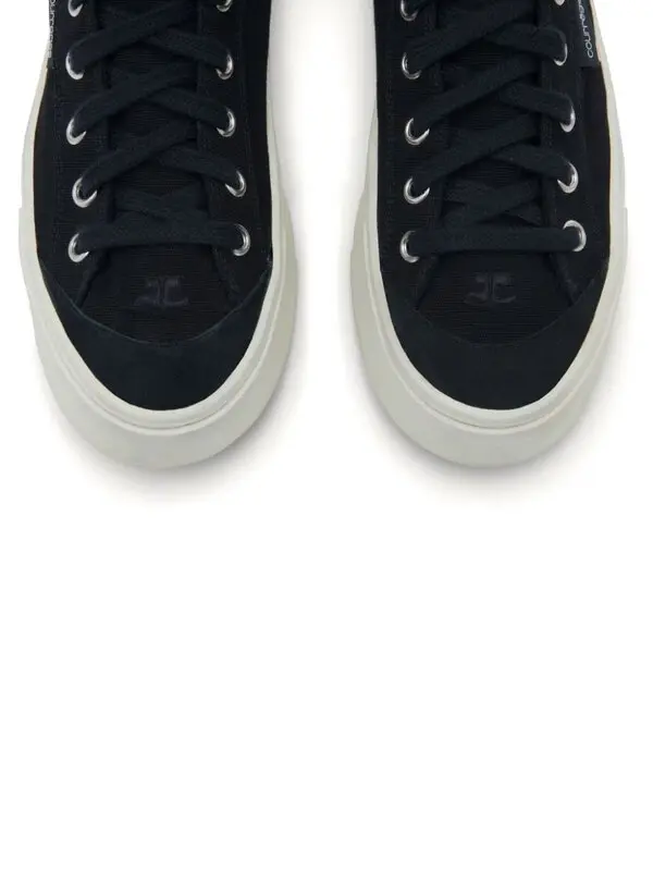 COURREGES Canvas 01 High-top Sneakers - Black