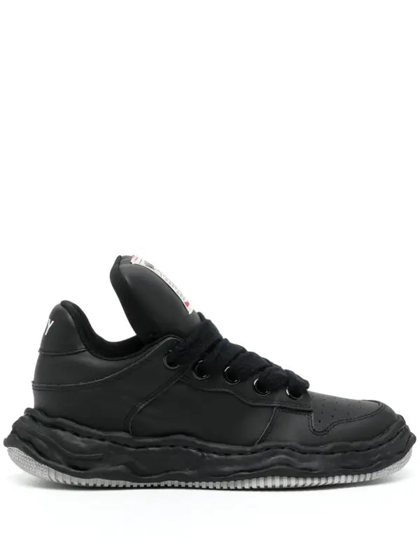 Mihara Yasuhiro Wayne Og Sole Leather Sneakers - Black