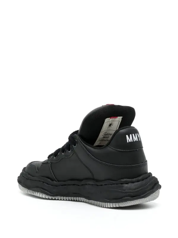 Mihara Yasuhiro Wayne Og Sole Leather Sneakers - Black