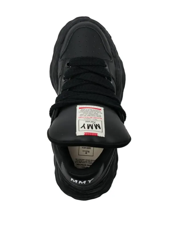 Mihara Yasuhiro Wayne Og Sole Leather Sneakers - Black