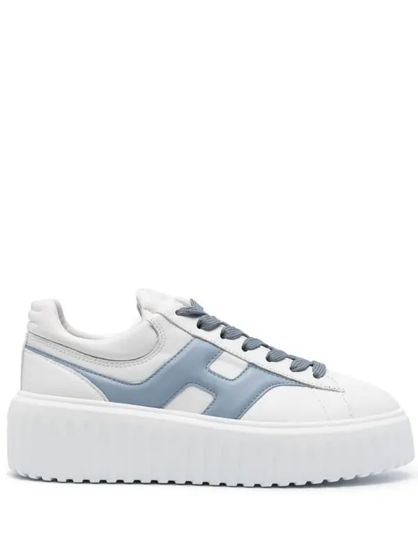Hogan H-stripes Leather Sneakers - White