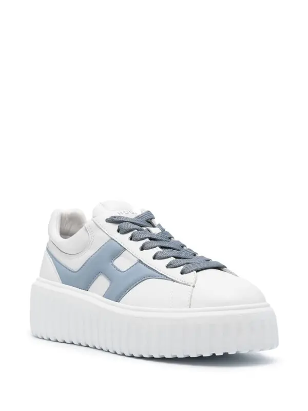 Hogan H-stripes Leather Sneakers - White