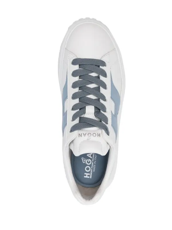 Hogan H-stripes Leather Sneakers - White