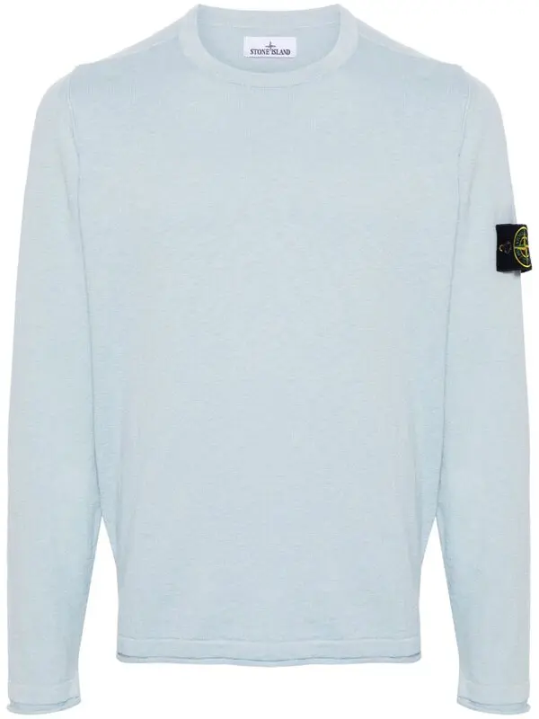 Stone Island Compass Badge Crew-neck Jumper - Blue