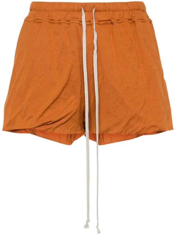 Rick Owens Side-slit Jersey Shorts - Orange
