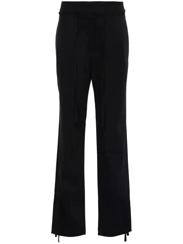 LEMAIRE Cotton Straight Trousers - Black