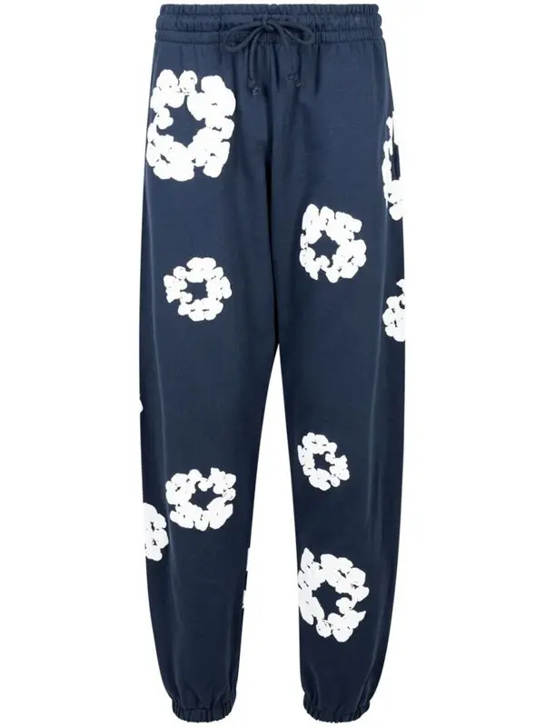 DENIM TEARS Cotton Wreath-print Track Pants