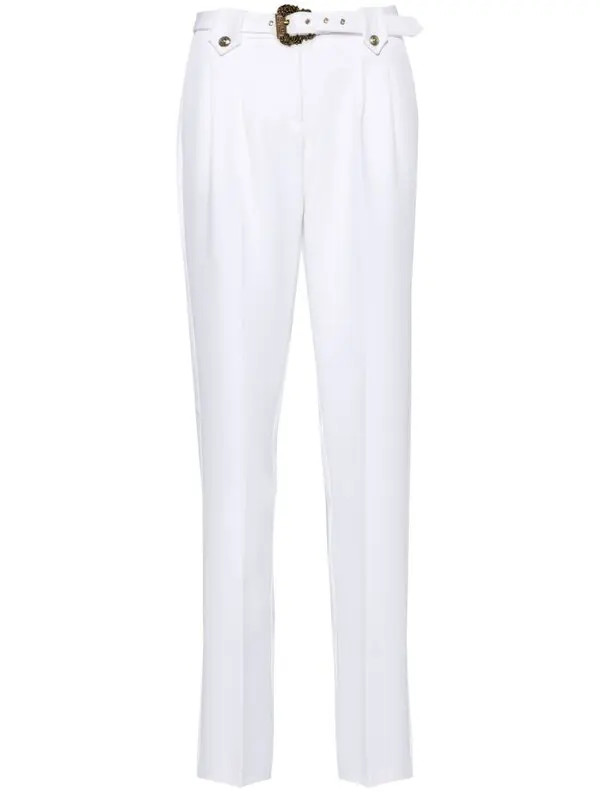 Versace Baroque Buckle Tapered Trousers