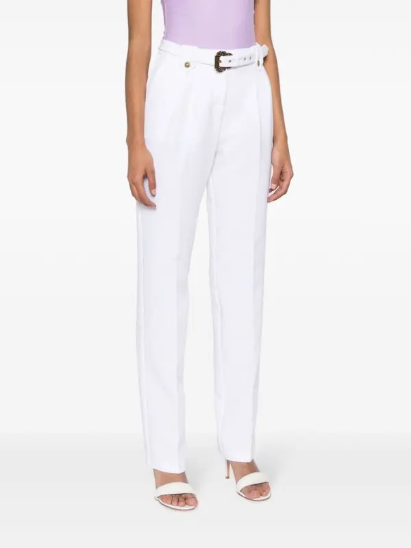 Versace Baroque Buckle Tapered Trousers