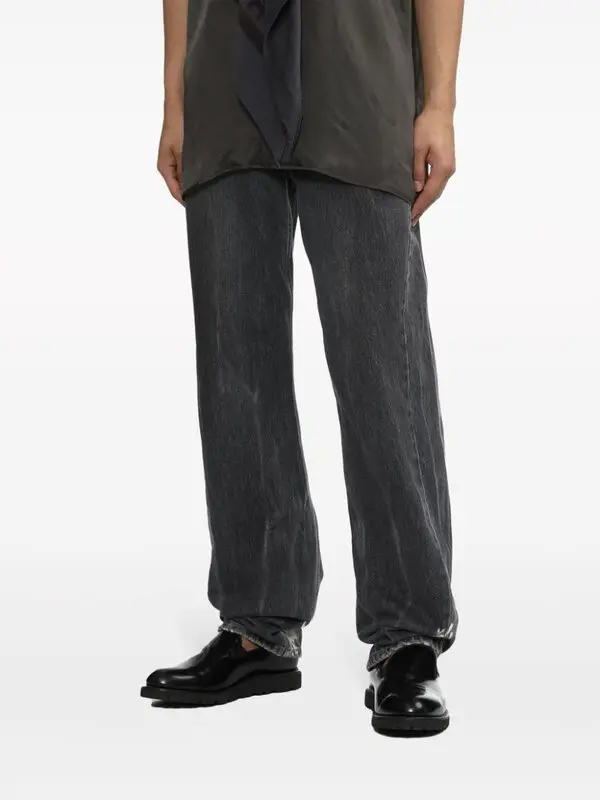 MAGLIANO Distressed Straight-leg Jeans - Black