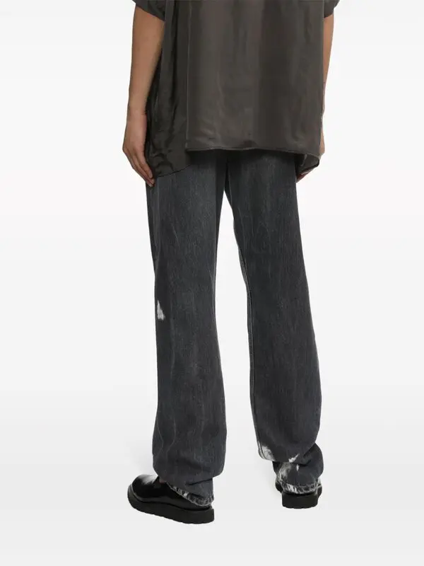 MAGLIANO Distressed Straight-leg Jeans - Black