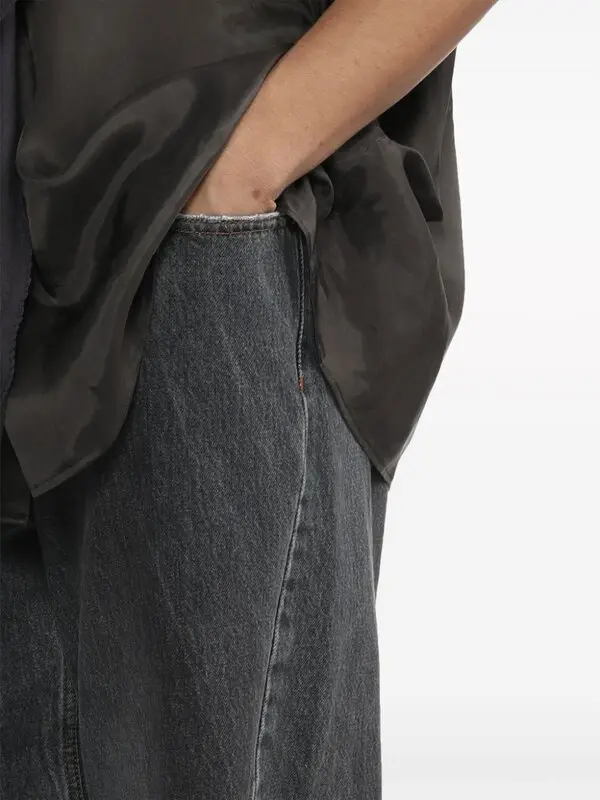 MAGLIANO Distressed Straight-leg Jeans - Black
