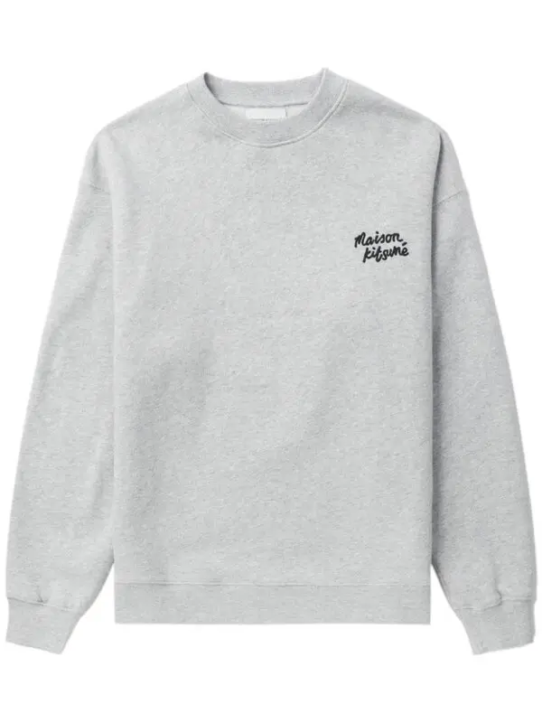 Maison Kitsuné Logo-embroidered Sweatshirt - Grey