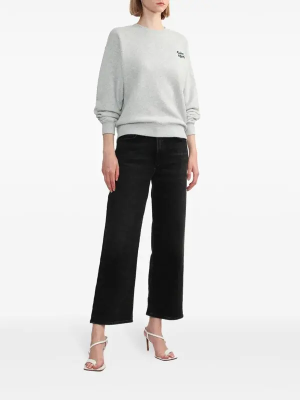 Maison Kitsuné Logo-embroidered Sweatshirt - Grey