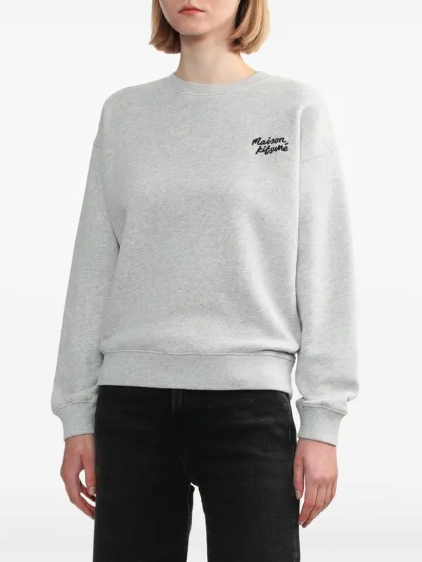 Maison Kitsuné Logo-embroidered Sweatshirt - Grey