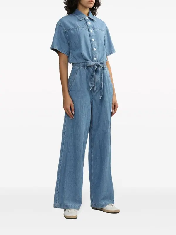 Rag & Bone Belted Denim Jumpsuit