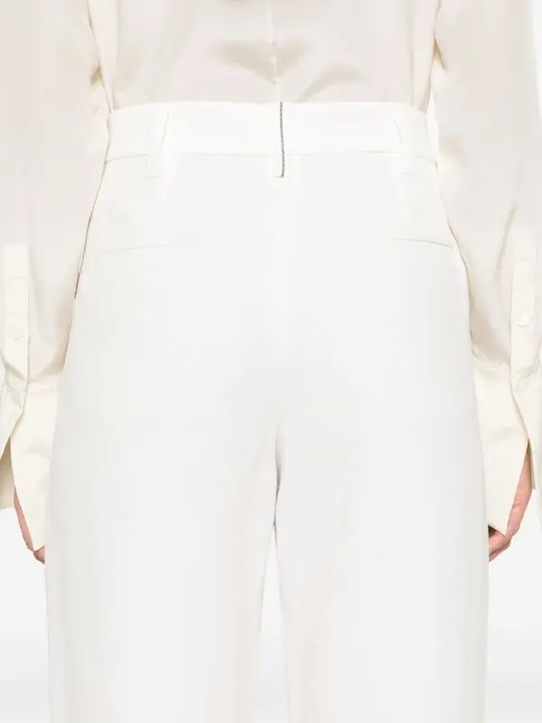 Brunello Cucinelli Pressed-crease Straight-leg Trousers