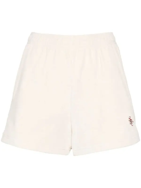 SPORTY & RICH Velour Mini Shorts