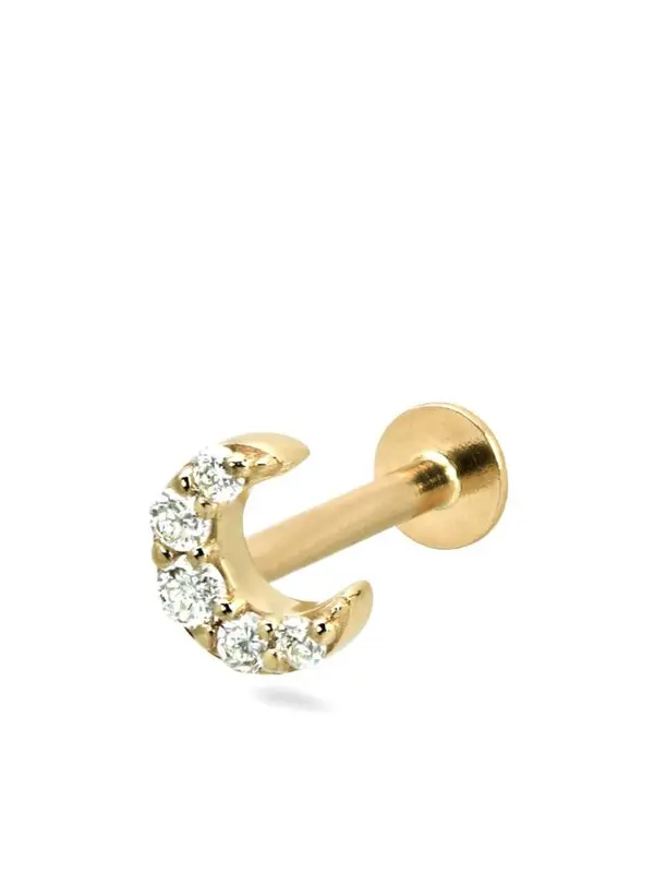 LARK & BERRY 14kt Yellow Diamond Stud Earring - Gold